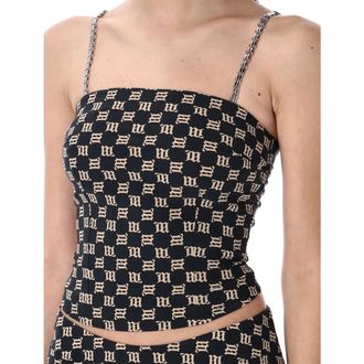 Misbhv Misbhv, Femme, Tops, Multicolore, Taille: 40 FR Monogram Spaghetti Top