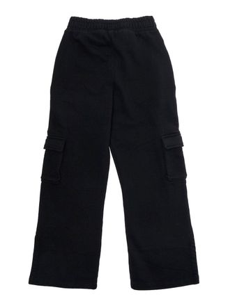 Off-white Girls Cargo Pants Black Cotton Trousers