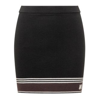Amiri MA Stripe Mini Skirt - - Skirts - Damen - Schwarzk - XS