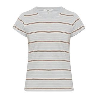 Rag & Bone Das Slub-Gestreifte T-Shirt - - Tops - Damen - Grau - S