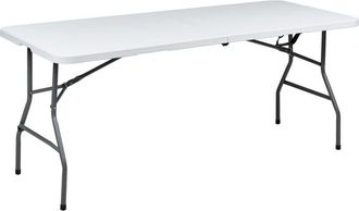 Beliani Beliani - Gartentisch weiß Kunststoff 180 x 74 cm 6-Sitzer rechteckig klappbar minimalistisch