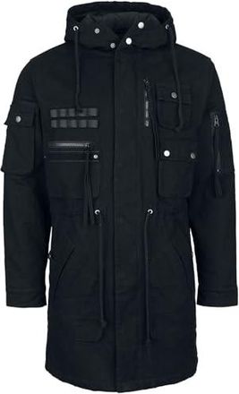Gothicana by EMP Homme Veste Noire de mi-Saison avec Boucles d&eacute;coratives sur la Poitrine M
