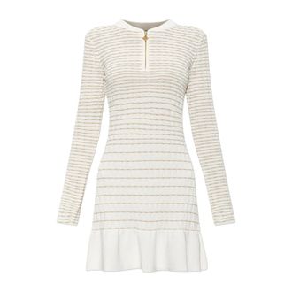 Casablanca Gestreiftes Strickkleid - - Dresses - Damen - Wei&szlig; - M