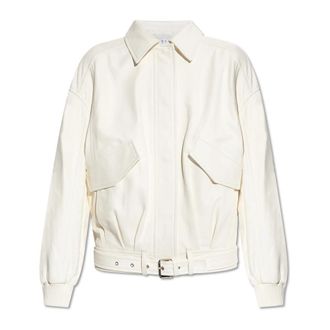 Iro Lederjacke Manka - - Jackets - Damen - Wei&szlig; - M