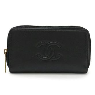 Chanel Portefeuille en cuir Pre-owned - Femme - Pre-owned - Noir - Taille: ONE Size