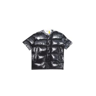 Moncler Schwarzes T-Shirt mit A$ap Rocky-Druck - - Tops - Herren - Schwarzk - L