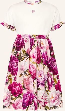 Dolce & Gabbana Kleid Im Materialmix pink