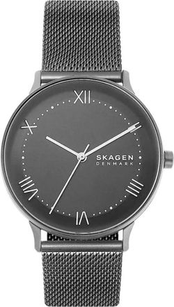Skagen Homme, Accessoires, Gris, Taille: ONE Size Montre habill&eacute;e en acier inoxydable