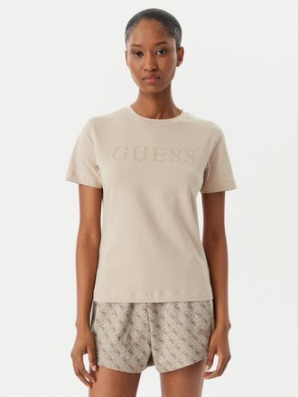 Guess T-Shirt V6RI20 J1314 Beige Regular Fit
