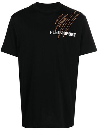 Plein Sport t-shirt Scratch &agrave; logo imprim&eacute; - Noir