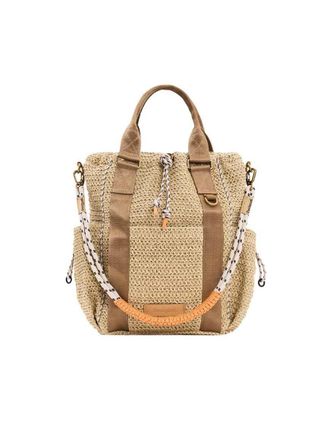Desigual Rucksack aus Raffia in Beige-Neutral