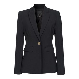 Pinko Crepe Stretch Blazer - - Jackets - Damen - Schwarzk - 2XL