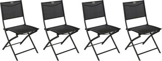 Hesperide 4er-Set klappbare Gartenstühle Modula in Anthrazit- und Graphitgrau - Anthrazit/Graphit