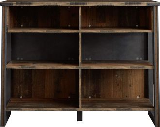 Trendteam Prime - Stehtisch - Grau Matt/Eiche - Bar Tresen mit 6 offenen F&auml;chern - (BxHxT) 140 x 105 x 48 cm - Industrial Style