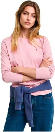 GANT Gant Damen Reg Shield Ls T-Shirt T-Shirt, Dusty Pink, S