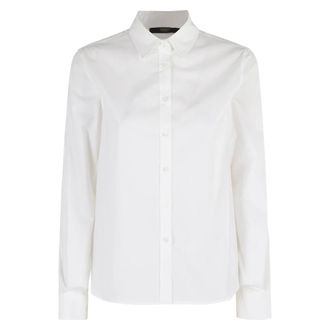 Seventy Femme, Blouses et Chemises, Blanc, Taille: 42 FR Chemise Blanche en Popeline avec Col Régulier