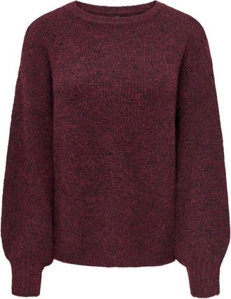 Only Strickpullover ONLNELLIE LS O-NECK KNT NOOS Materialmix, regular fit