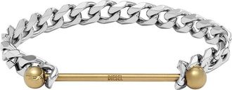 Diesel Diesel Armband Für Männer Stahl, Länge: 180mm, Breite: 8.5mm Silber Edelstahlarmband, DX1410931