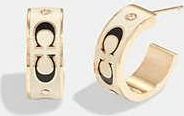 Coach Signature-Hängeohrringe Aus Emaille Mit Huggie-Motiv