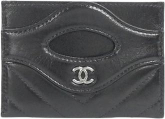 Chanel Pre-owned Porte-cartes professionnel - Femme - Pre-owned - Noir - Taille: ONE Size