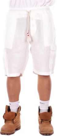 Saint Barth Homme, Shorts, Blanc, Taille: L Marseille Linen Bermuda Shorts