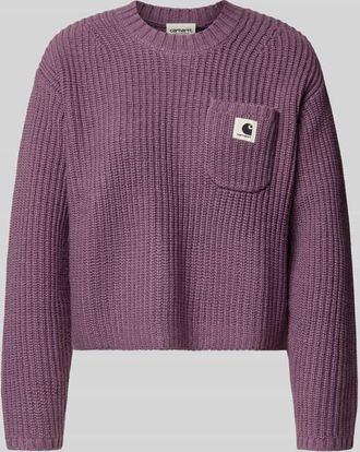 Carhartt Work in Progress Cropped Strickpullover mit Brusttasche