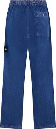 Stone Island Mens Technical-Fabric Trousers, Blue Polyamide