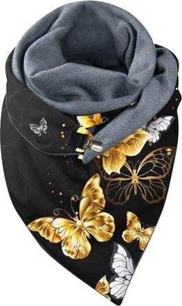 Generic Echarpe Hiver Femme ÉCharpe Chaude Chaude Universelle Automne-Hiver ImpriméE éLéGante Double éPaisseur Avec Boucle Douce Et Confortable Basiques Class