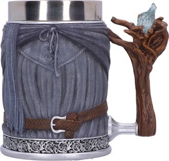 Nemesis Now Herr der Ringe Gandalf der graue Krug 15,5 cm, Kunstharz, grau, offiziell lizenzierter Herr der Ringe Merchandise, gegossen aus feinstem Harz, fachmän