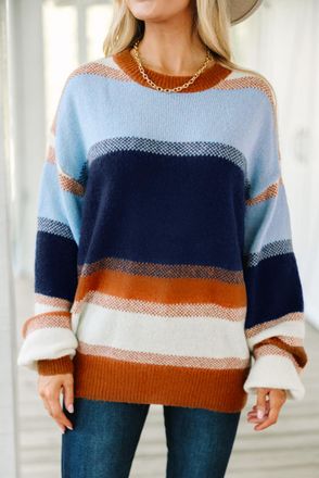 Azura Exchange Gestreifter Strickpullover