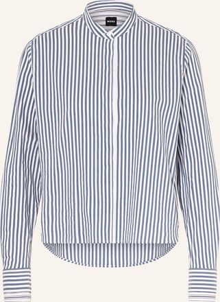 HUGO BOSS Cropped-Bluse Bertyna blau