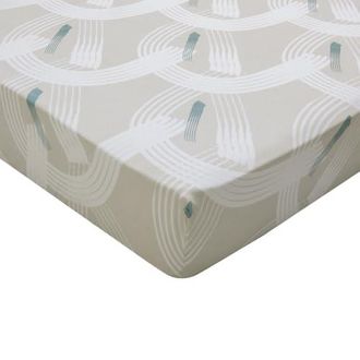 Origin Store Drap Housse imprimé en Coton, Made in France, Gabin, 160 x 200 cm, Origin