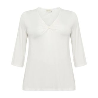 Kaffe Curve Femme, Tops, Blanc, Taille: 44 FR KCwinni T-Shirt manches 3/4