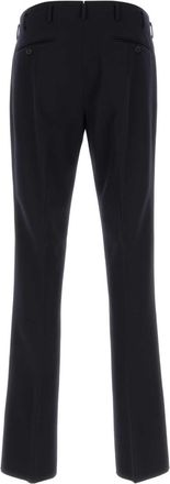 Prada Mens Midnight Blue Wool Pant Bleu Exterior: Virgin Pantaloni Trousers