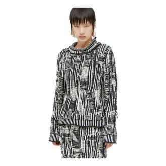 Bottega Veneta Femme, Pulls, Bleu, Taille: 42 FR Pull en coton Intrecciato