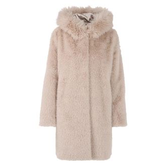 Marc Cain Kapuzen Fake Fur Mantel - - Coats - Damen - Beige - M