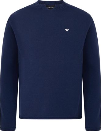 Emporio Armani Homme, Pulls, Bleu, Taille: XL Cotton Sweater
