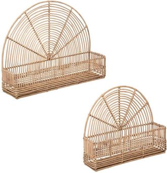 Atmosphera 2er-Set Wandregale Wonder - Rattan