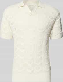 Casual Friday Slim Fit Poloshirt in Strick-Optik Modell Angvig