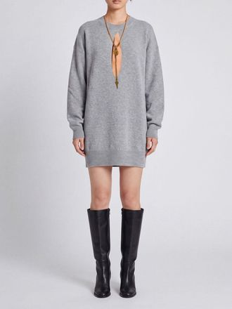 Elisabetta Franchi Mini-robe en maille avec d&eacute;coupes et applications bijoux