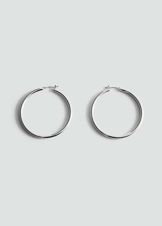 Mango Cr&eacute;oles m&eacute;talliques argent - Femme - Taille unique - MANGO