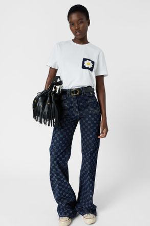 Gerard Darel T-shirt &agrave; marguerite brod&eacute;e - MELVINE - Ecru