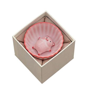 Generic Ceramic Tea Pet Pig Statue, Ceramic Tea Pet Pigs Statue,Little Pig Spit Bubbles Under Bottom, Funny Tea Cup Decor for Tea Table or Home Decor (C*Pig +