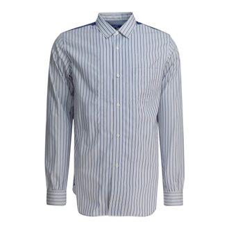 Junya Watanabe Gestreiftes Hemd mit Paneelen - - Shirts - Herren - Blau - L