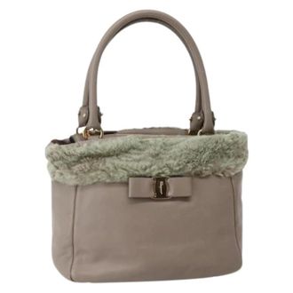 Ferragamo Pre-owned Cuir sacs-main - Femme - Pre-owned - Beige - Taille: ONE Size