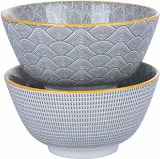Villa D'Este Home Tivoli GREY CONFUSION Schalen-Set, 6 St&uuml;ck