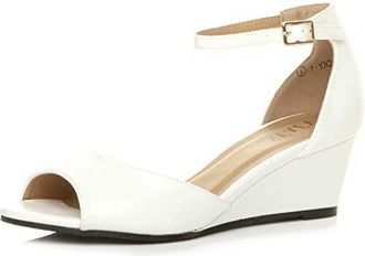 Ajvani Femmes talon moyen bout ouvert sandales à lanières pointure 7 40