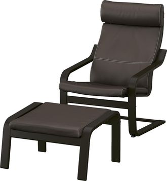 IKEA POÄNG Sessel und Hocker
