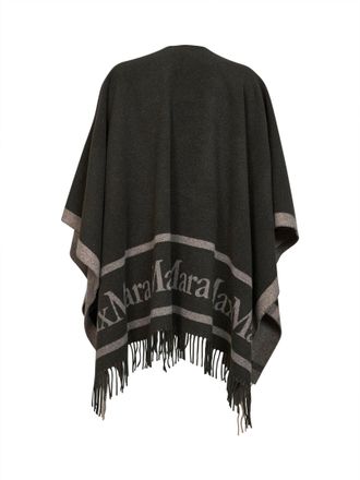 Max Mara Womens Poncho Hilde Wool Green Capes Jacket