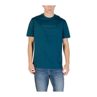 A|X Armani Exchange Homme, Tops, Vert, Taille: 2XL T-Shirt à Manches Courtes et Col Rond en Coton